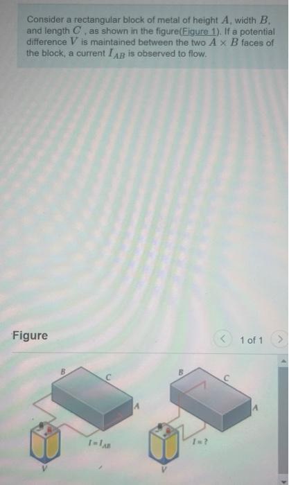 Solved Consider a rectangular block of metal of height A, | Chegg.com