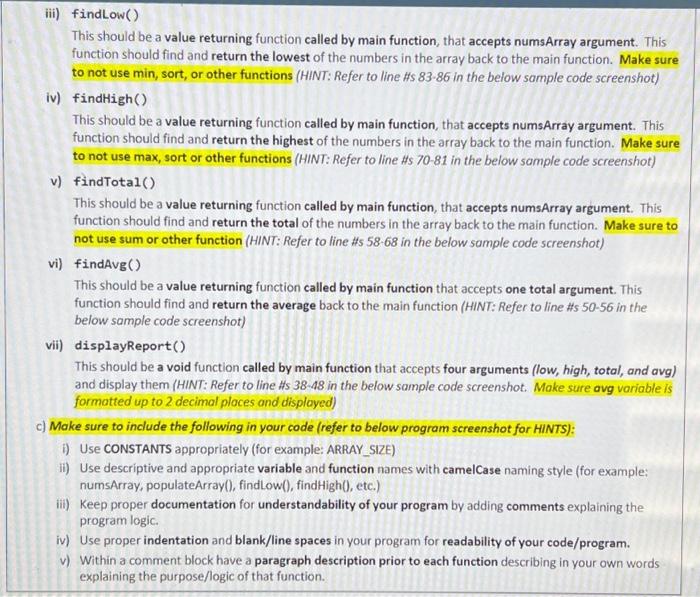 Solved Instructions 1. Using Visual Studio -OR-XCode, create | Chegg.com