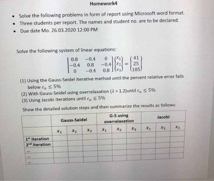 Solved Homework4 Solve the following problems in form of | Chegg.com