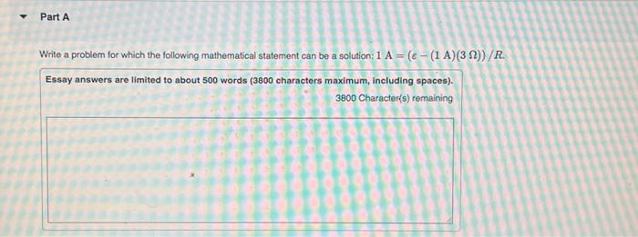 Solved Write a problem for which the following mathematical | Chegg.com
