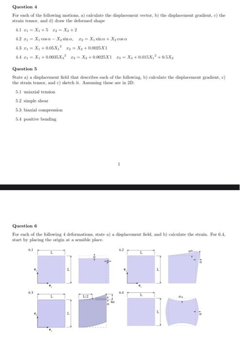 For ench of the following, motions, a) calculate the | Chegg.com