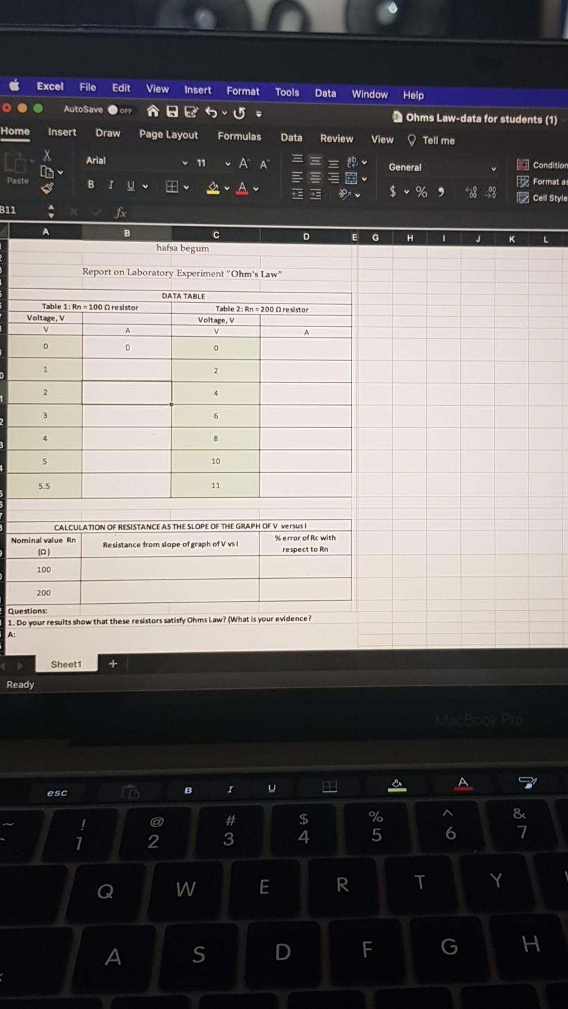Solved Excel File Edit View Insert Format Tools Data Window | Chegg.com