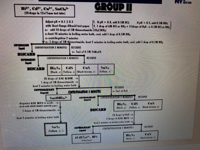 Solved Group II - Cation Unknown Report Reagent used | Chegg.com