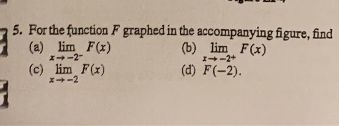 Solved 5. For the function F graphed in the accompanying | Chegg.com