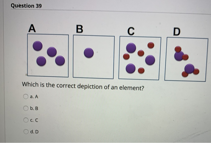Solved Question 39 A B С D Which is the correct depiction of | Chegg.com