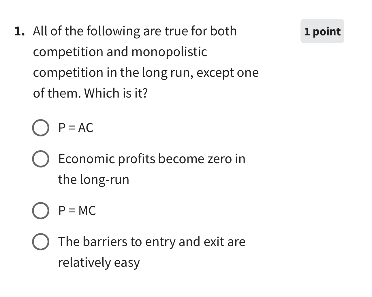 Solved All of the following are true for both competition | Chegg.com