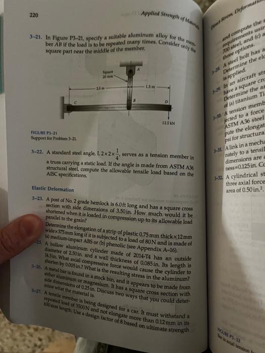 Solved 1-45. A short compression member has the cross | Chegg.com