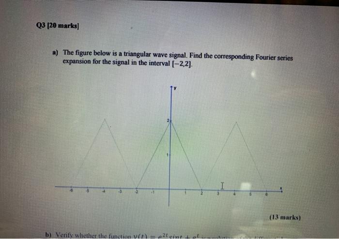 Solved Q3 [20 marks] a) The figure below is a triangular | Chegg.com