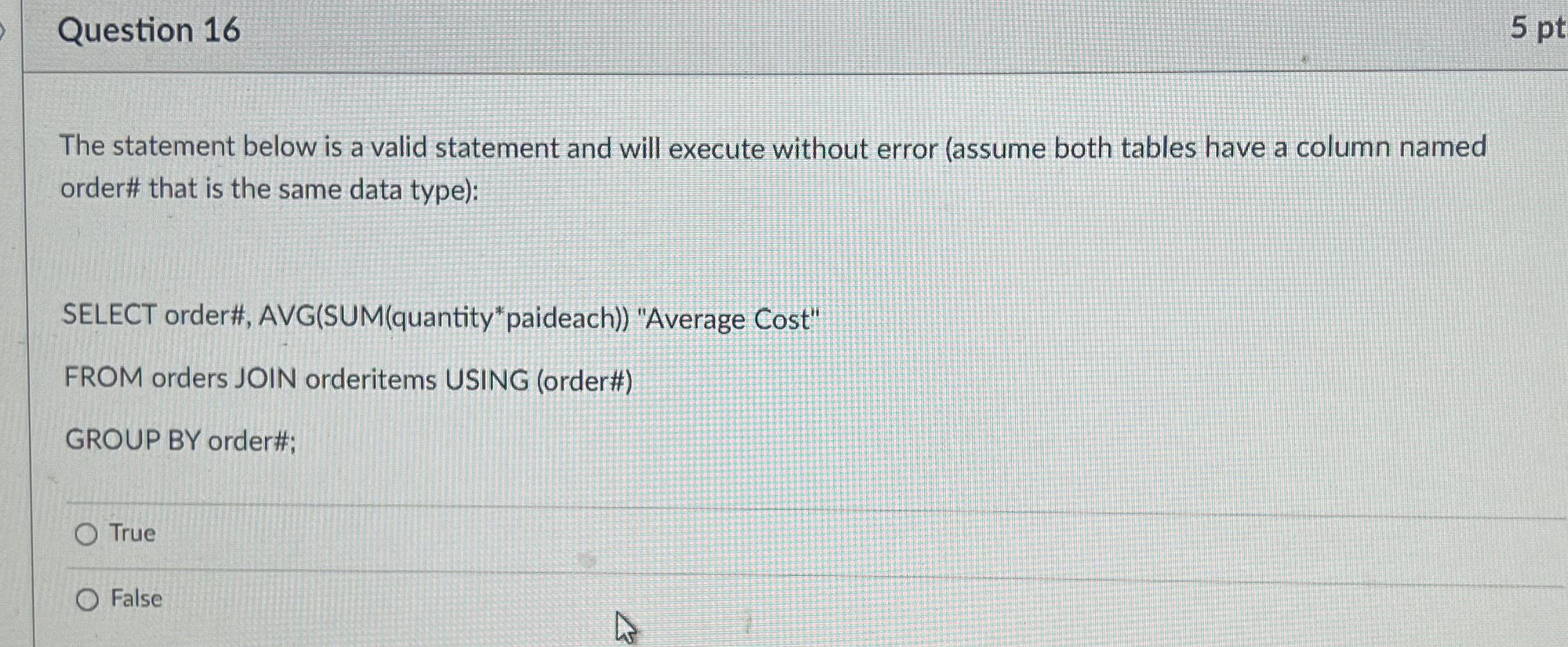 Solved Question 16The statement below is a valid statement | Chegg.com
