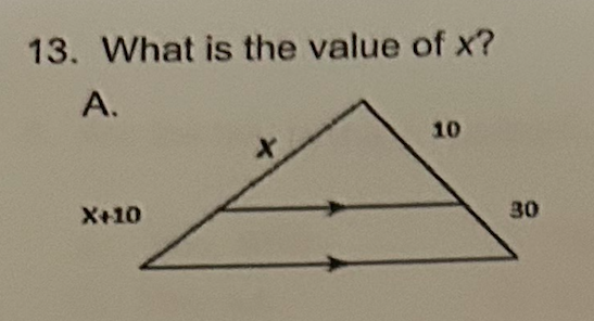 Solved What is the value of x ? ﻿triangle midsegment side | Chegg.com