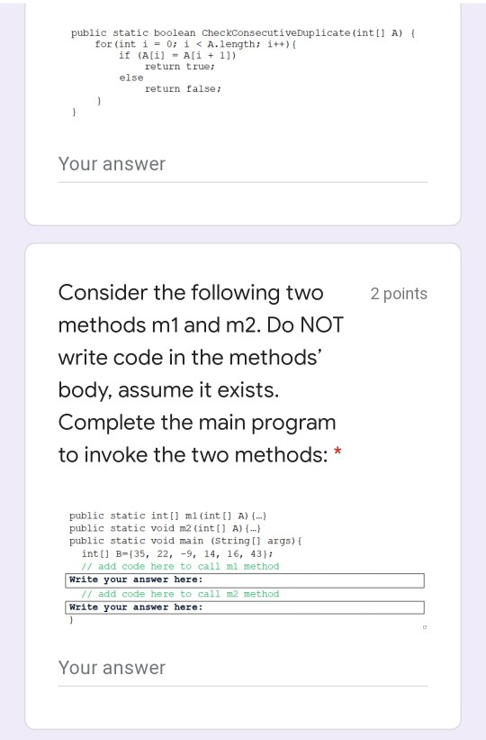 Solved 2 points Create and initialize an array with six | Chegg.com