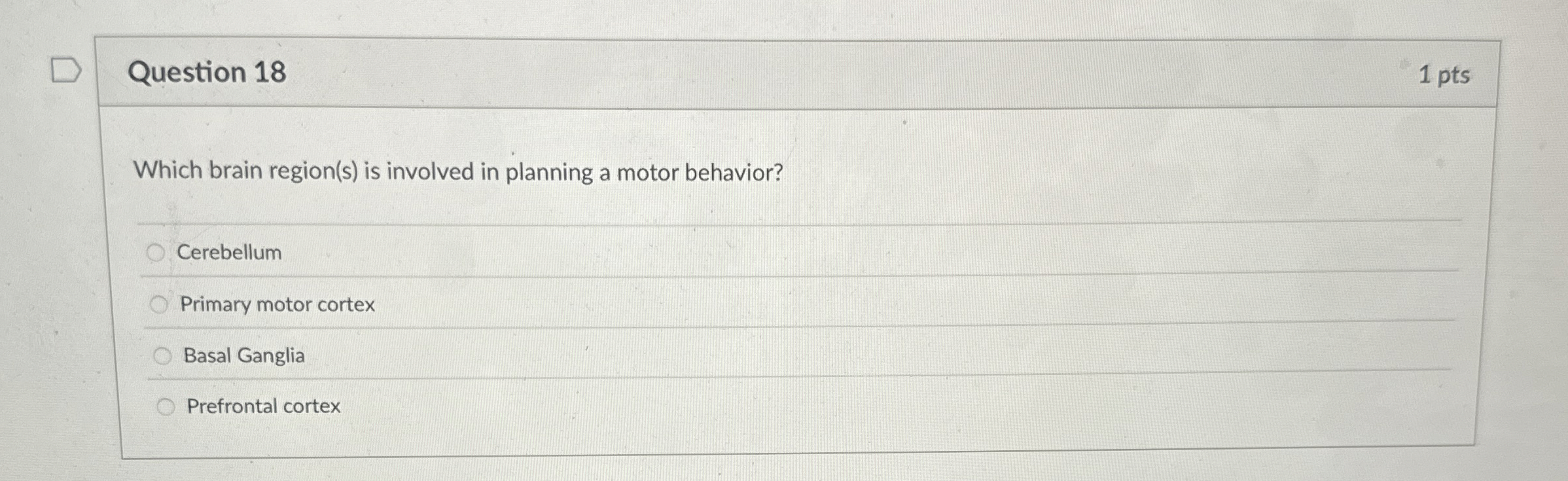 Solved Question 181 ptsWhich brain region(s) is involved | Chegg.com Solved Question 181 ptsWhich brain region(s) is involved | Chegg.com