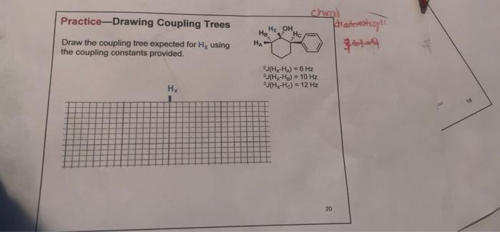 Solved ch Practice-Drawing Coupling Trees He Hх он Hc drade | Chegg.com