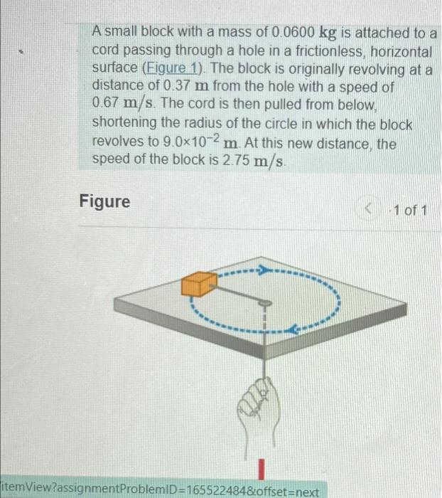 Solved A small block with a mass of 0.0600 kg is attached to | Chegg.com