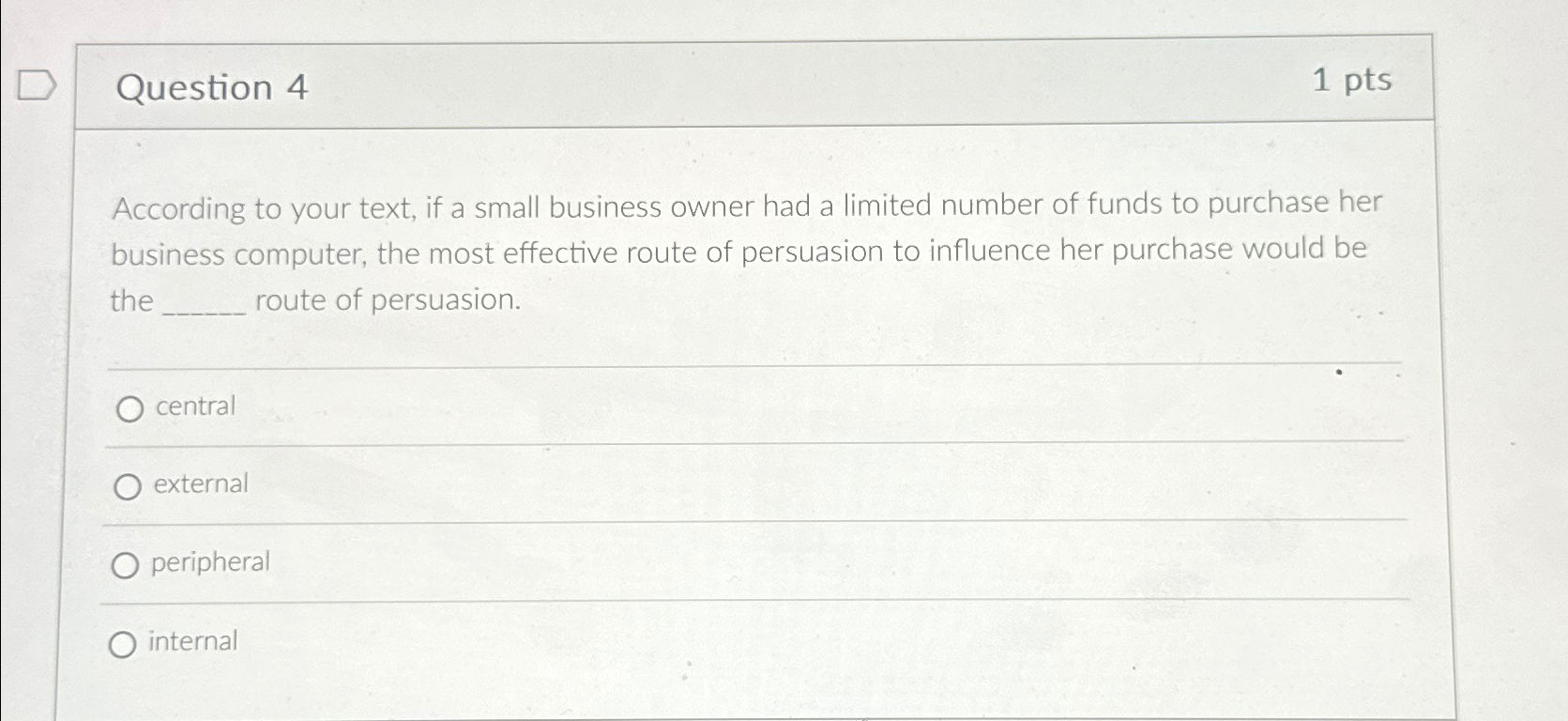 Solved Question 41 ﻿ptsAccording to your text, if a small | Chegg.com