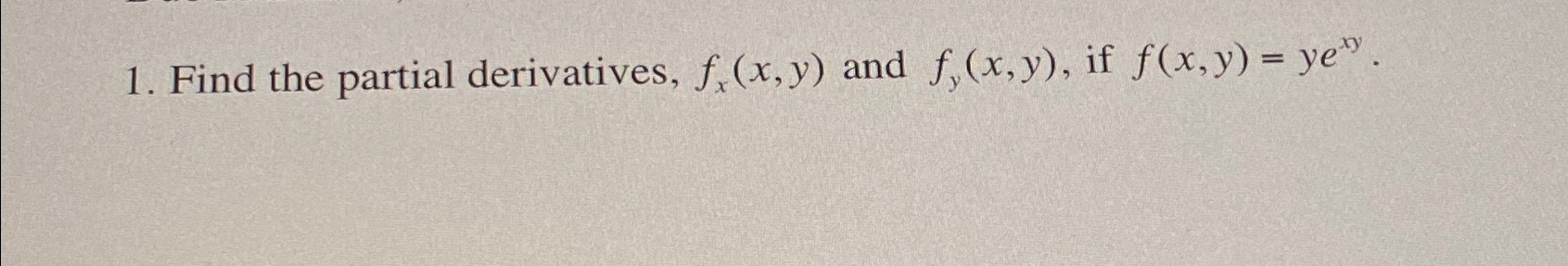 Solved Find the partial derivatives, fx(x,y) ﻿and fy(x,y), | Chegg.com