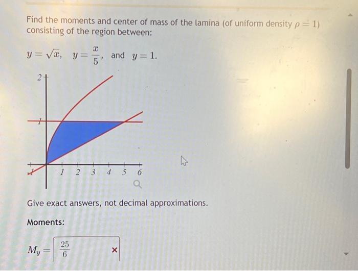 Solved Find the moments and center of mass of the lamina (of | Chegg.com