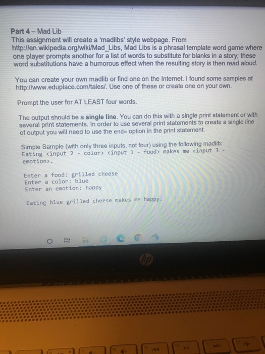 Solved Lab 2 Objective Work with basic input commands. Work | Chegg.com