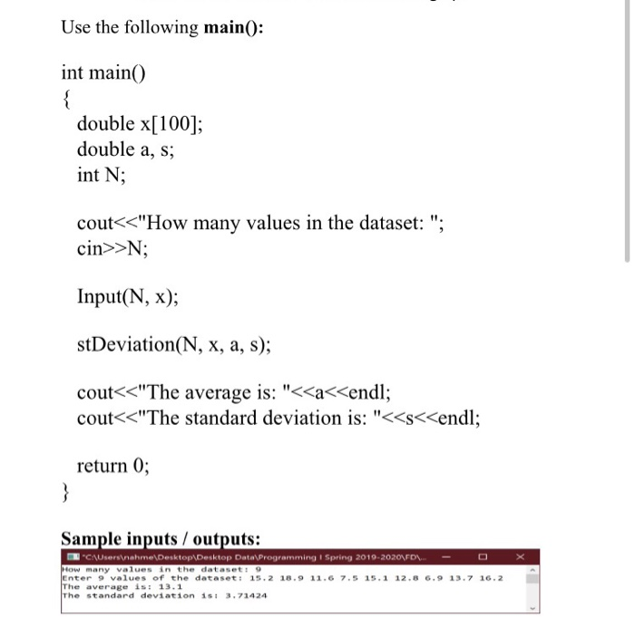 Solved Problem 2: Standard Deviation The standard deviation | Chegg.com