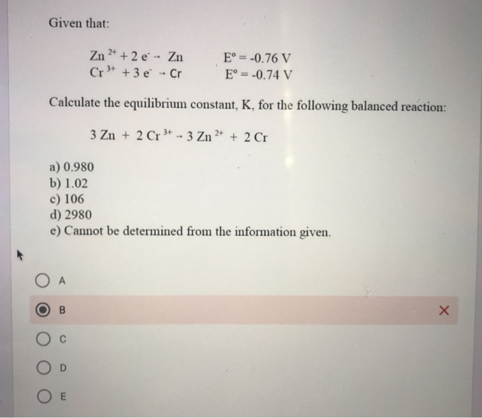 Solved If you wanted to use the formula, ÁG° = - NFE", to | Chegg.com