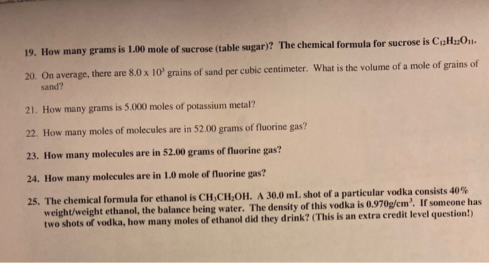 Solved Recitation Worksheet #2 1. What is amu? 2. Identify | Chegg.com