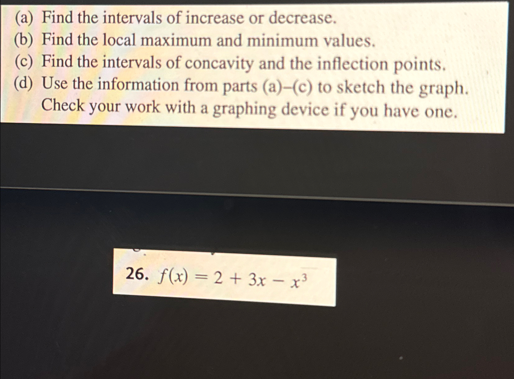 (a) ﻿Find the intervals of increase or decrease.(b) | Chegg.com