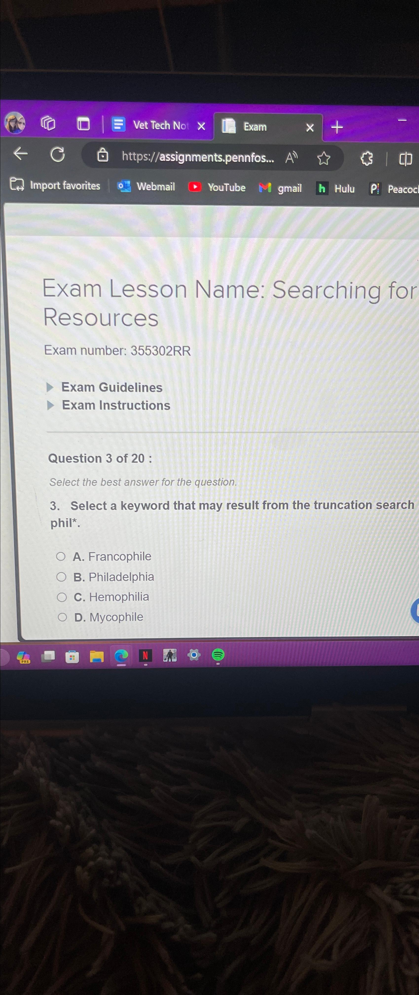 Solved Exam Lesson Name: Searching for ResourcesExam number: | Chegg.com