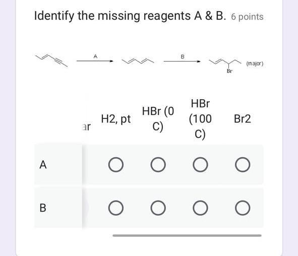 Solved Identify the missing reagents A&B.6 pointsIdentify | Chegg.com