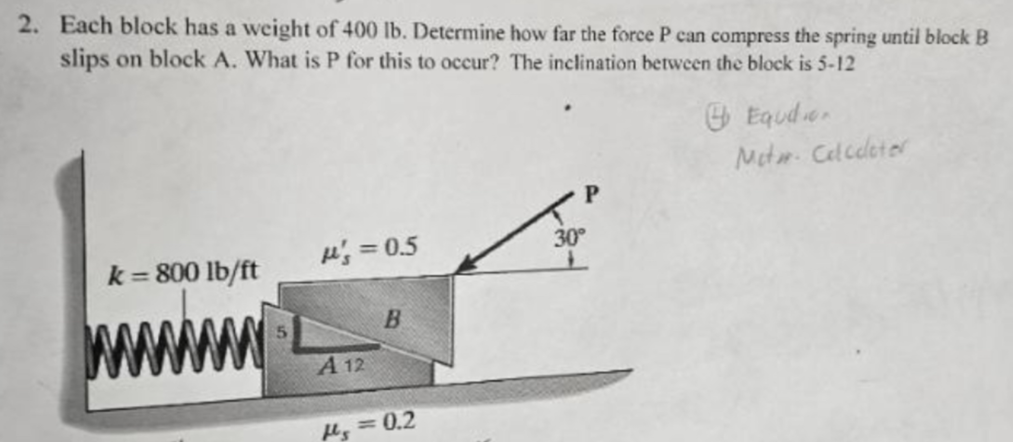 Each block has a weight of 400lb. ﻿Determine how far | Chegg.com