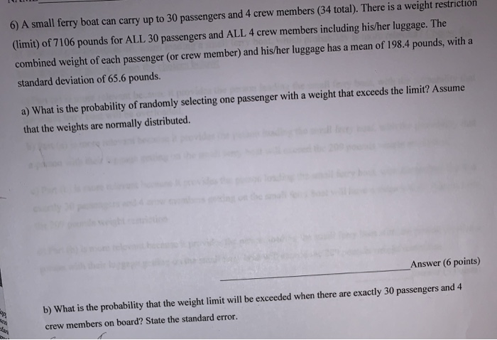 Solved Multiple choice: c) Referring to question #6, when | Chegg.com