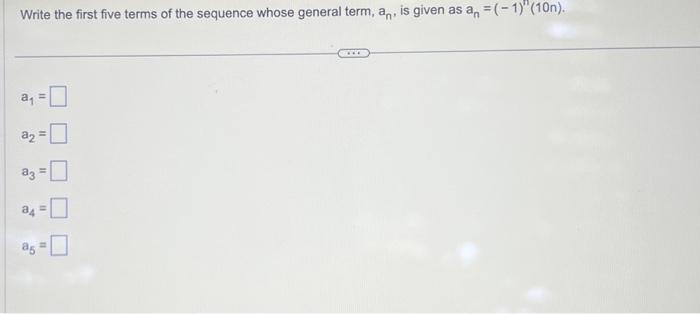 Solved Write the first five terms of the sequence whose | Chegg.com
