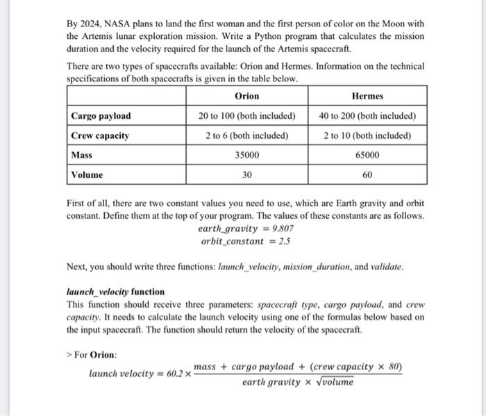 Solved By 2024, NASA plans to land the first woman and the | Chegg.com