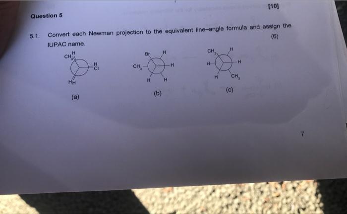 Solved Convert each Newman projection to the equivalent | Chegg.com