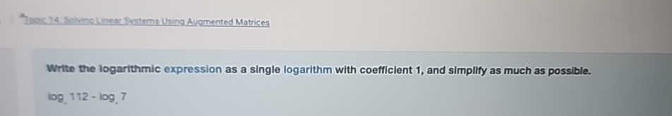Solved Topic 14 ﻿Solving Linear Syrtems Using Augmented | Chegg.com