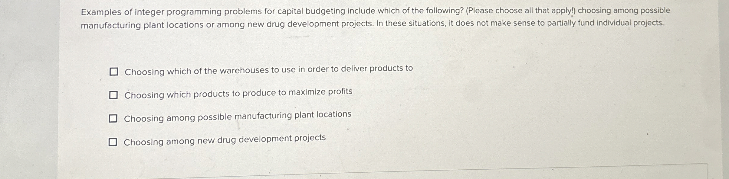 Solved Examples Of Integer Programming Problems For Capital