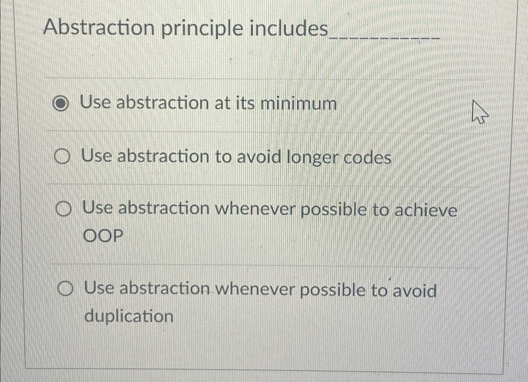 Solved Abstraction principle includes q, ﻿Use abstraction | Chegg.com