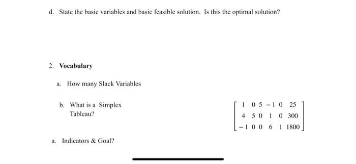 Solved a. State the constraints as inequalities and the | Chegg.com