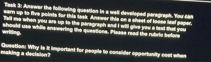 Solved Task 3: Answer the following question in a well | Chegg.com