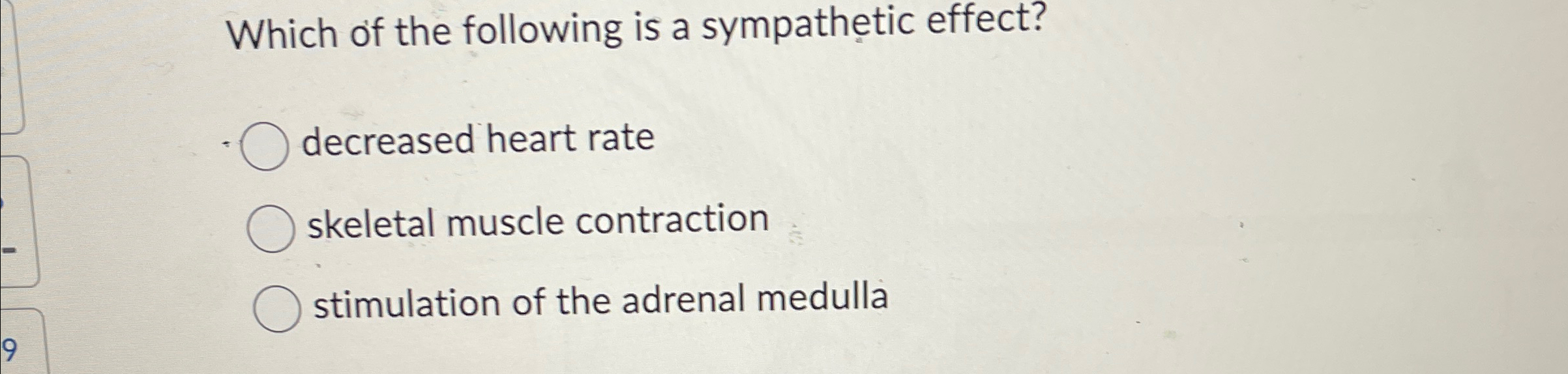 Solved cutWhich of the following is a sympathetic | Chegg.com