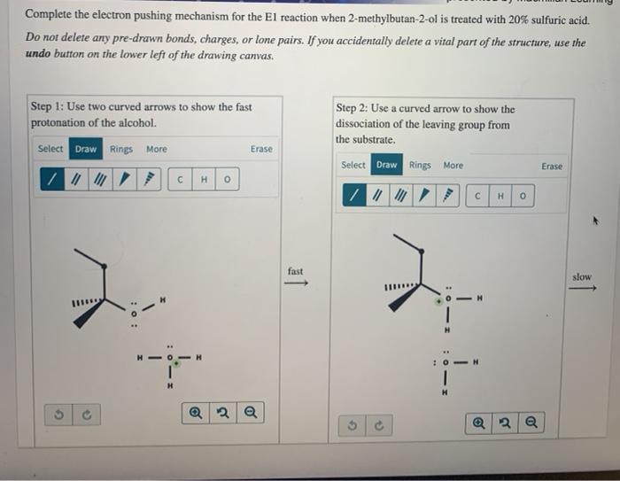 Solved Complete the electron pushing mechanism for the E1 | Chegg.com
