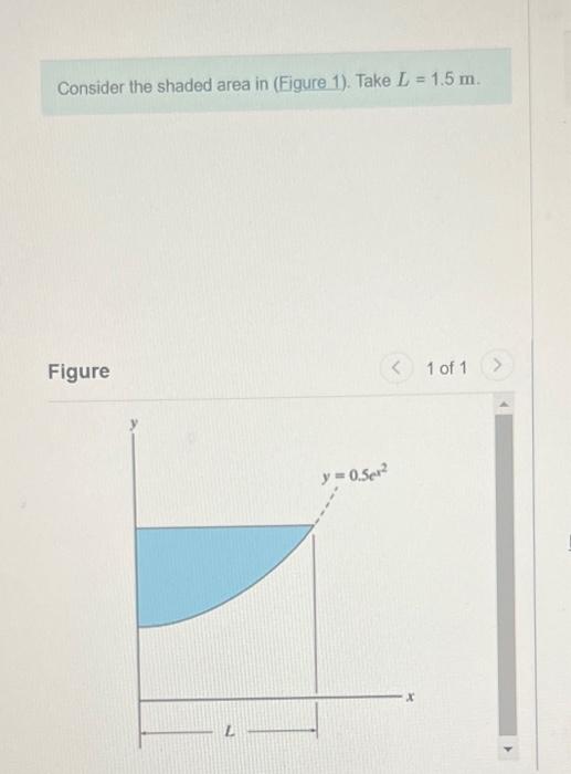 Solved Consider the shaded area in (Figure 1). Take L=1.5 m. | Chegg.com