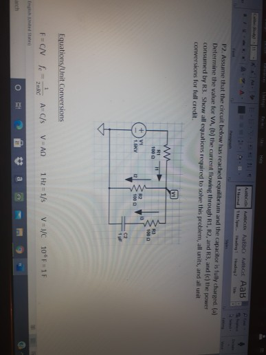 Solved MEDAD Aberce AaB Tab P2. Assume that the circuit | Chegg.com