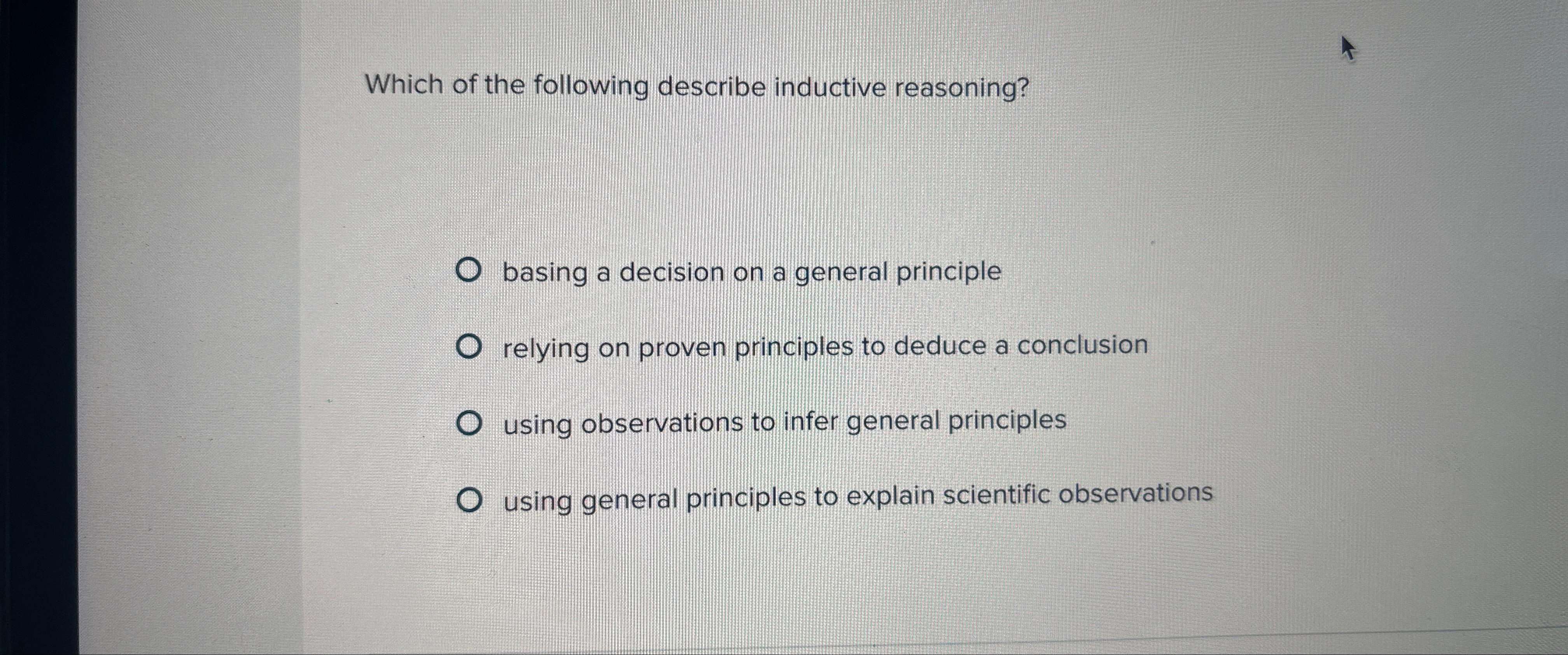 Solved Which of the following describe inductive | Chegg.com