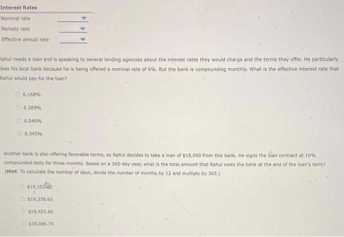 Solved The number of compounding periods in one year is | Chegg.com