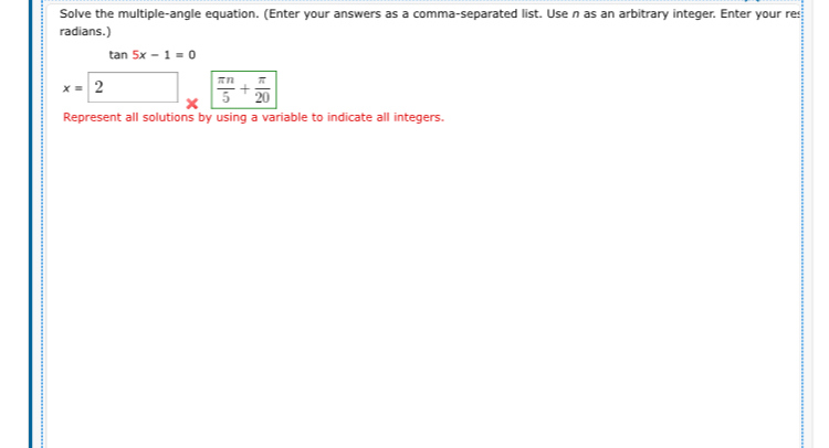 Solved Solve the multiple-angle equation. (Enter your | Chegg.com