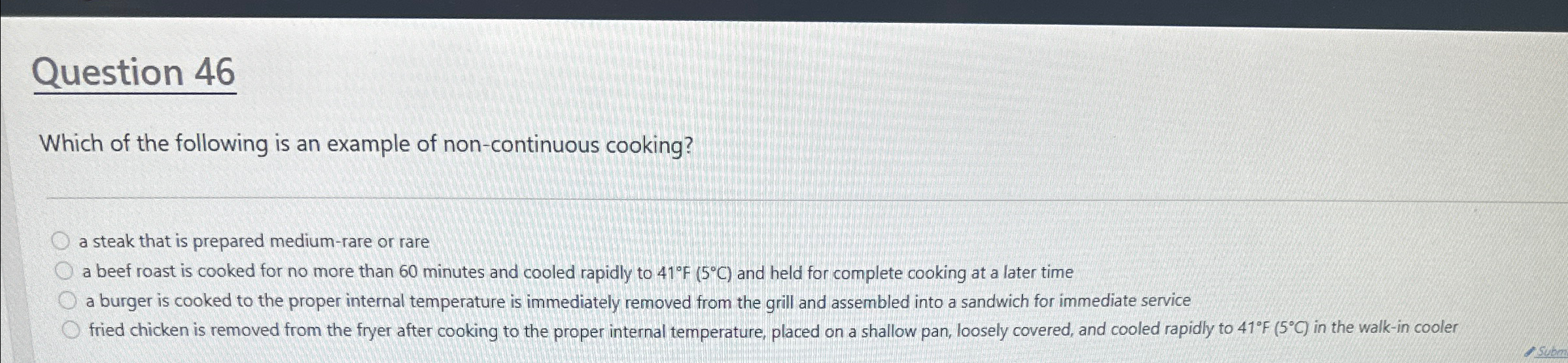 Solved Question 46Which of the following is an example of | Chegg.com