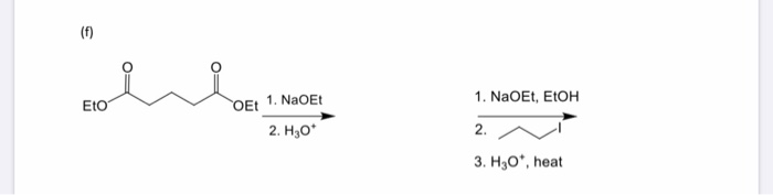 Solved Et 1. NaOet 1. NaOEt, EtOH 2. H30* 2. 3. H30*, heat | Chegg.com