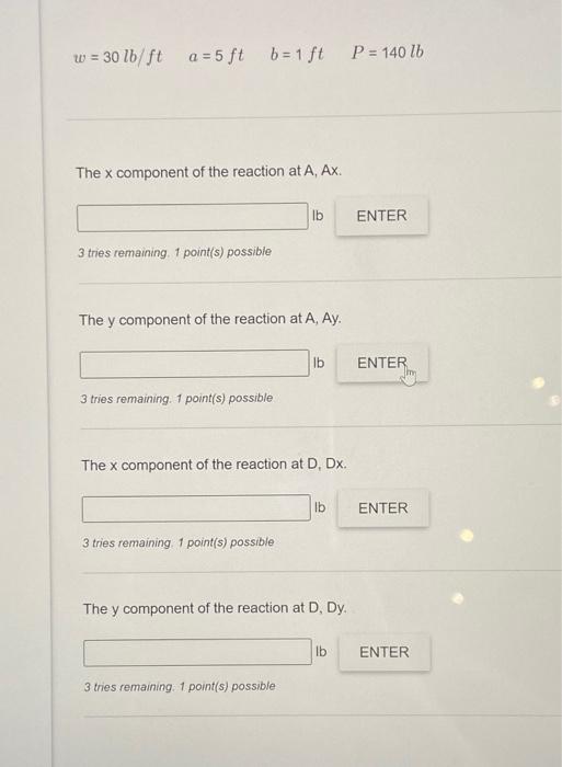Solved An L shaped structure is supported at A and D, and is | Chegg.com