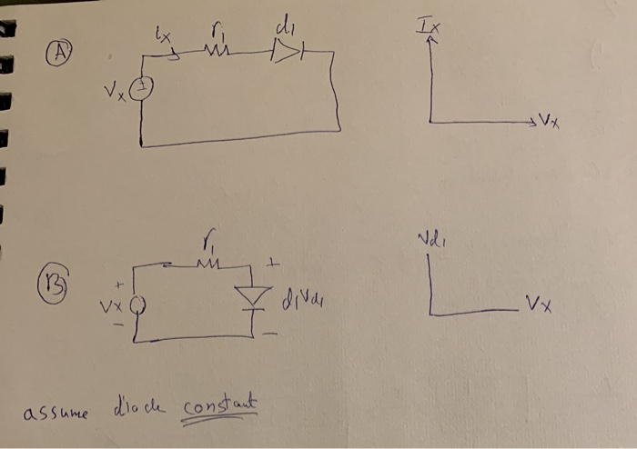 Solved di IX W+ ri 1 (3) Vx assume diace constant | Chegg.com