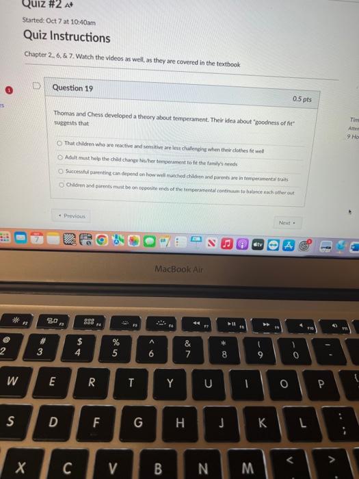 Solved Thomas and Chess developed a theory about | Chegg.com